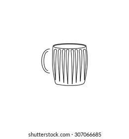 Empty Beer Mug Outline Black Simple Stock Vector (Royalty Free ...