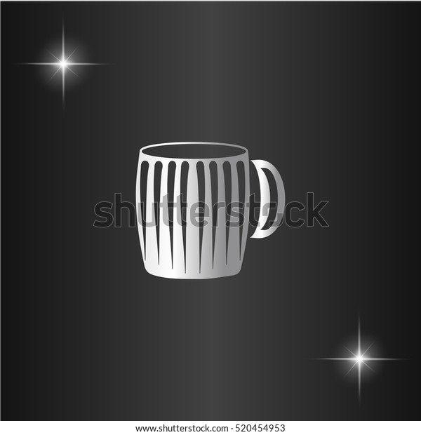 Empty Beer Mug Silver Flat Vector Stock Vector (Royalty Free) 520454953 ...