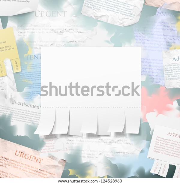 Empty Blank Announcement Eps 10 Stock Vector (Royalty Free) 124528963 ...