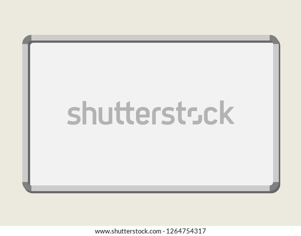 Empty blank board on white background. Board template hanging on the ...