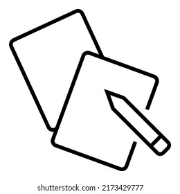 Empty Blank Paper Document Symbol Pen Stock Vector (Royalty Free ...