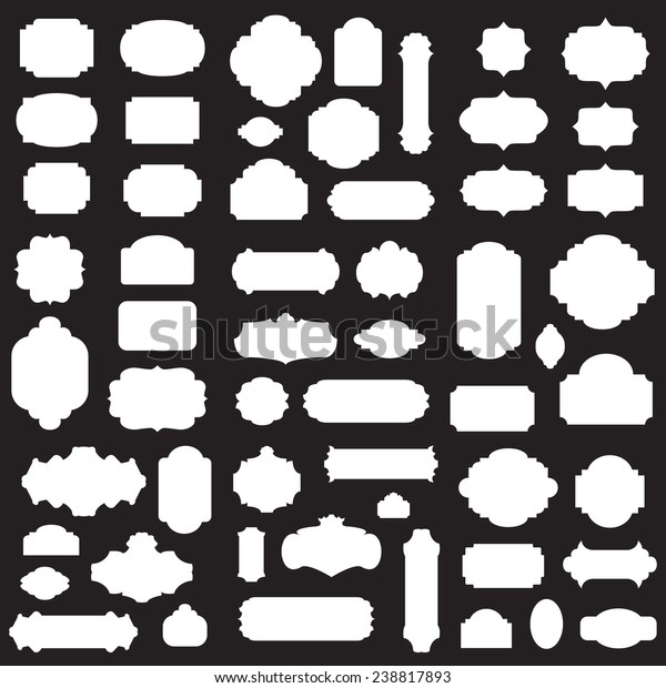 Empty Blank Vintage Frame Set Romantic: stockvector (rechtenvrij ...