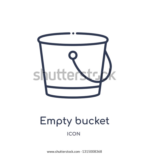 Empty Bucket Icon Shapes Outline Collection Stock Vector (Royalty Free ...