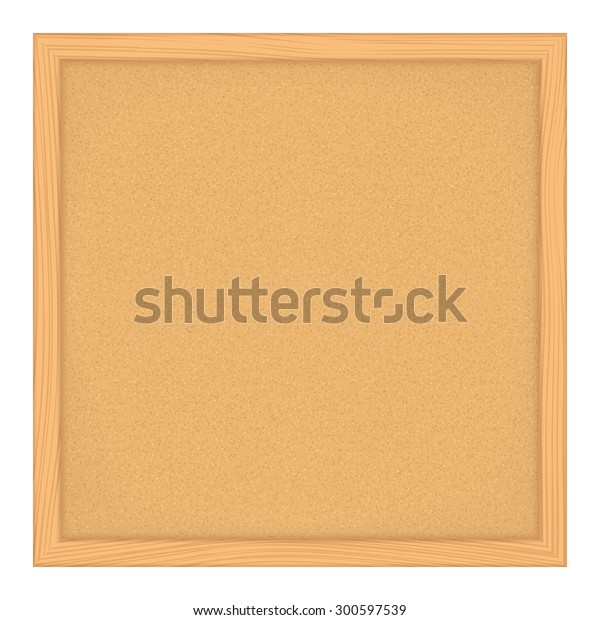 Empty Bulletin Board On White Background Stock Vector (Royalty Free ...