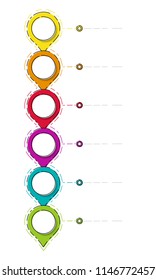 Empty Business Timeline Layout Colourful Infographic Stock Vector ...