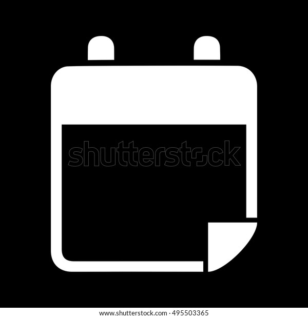 Empty Calendar Icon Stock Vector (Royalty Free) 495503365