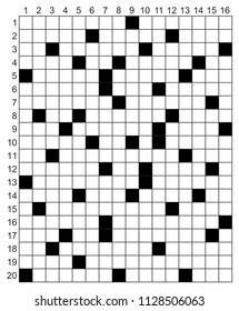 「Crossword Puzzle Vector 20x20 Square Puzzle」のベクター画像素材（ロイヤリティフリー ...