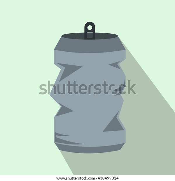 Empty Crushed Soda Aluminum Can Icon Stock Vector (Royalty Free ...