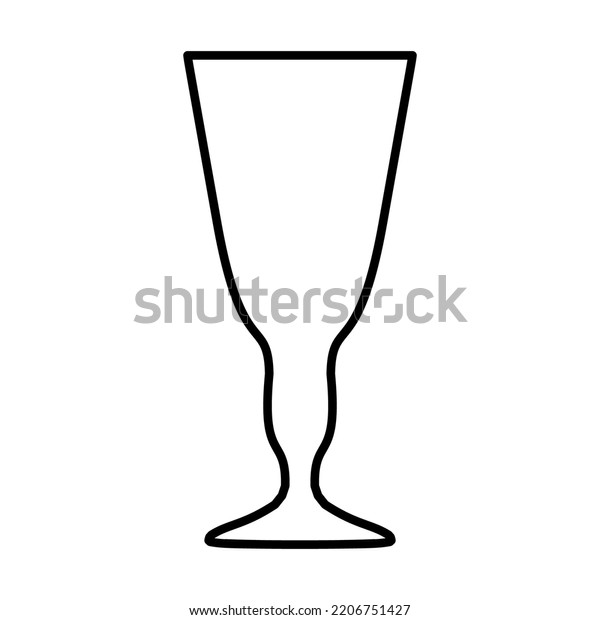 Empty Drink Cup Line Vector Illustration Stock Vector (Royalty Free ...