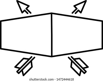 Empty Emblem Icon Outline Style Template Stock Vector (Royalty Free ...