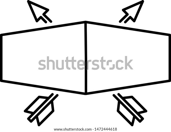 Empty Emblem Icon Outline Style Template Stock Vector (Royalty Free ...