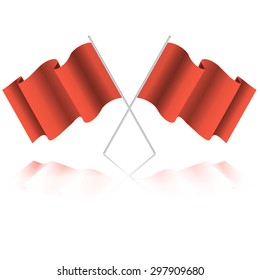 Empty Flag Blank Red Flag Red Stock Vector (Royalty Free) 297909680 ...