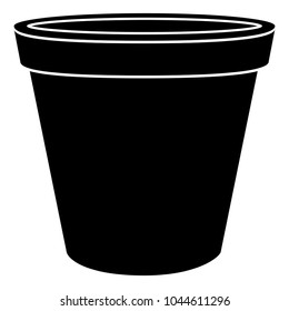 Empty Flower Pot Icon Stock Vector (Royalty Free) 1044611296 | Shutterstock