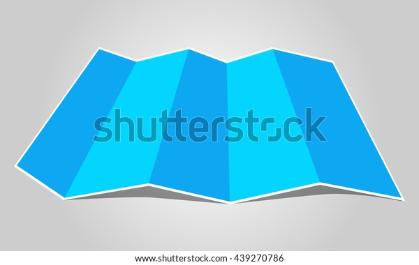 Empty Folded Map Vector Illustration Stock Vector (Royalty Free ...