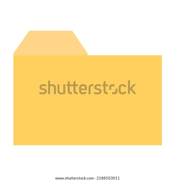 Vektor Stok Empty Folder Icon Vector Illustration (Tanpa Royalti ...