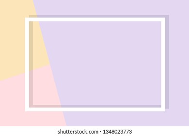 Empty Frame On Color Pastel Background Stock Vector (Royalty Free ...