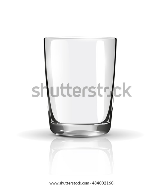 Empty Glass Isolated On White Vector Stock Vector (Royalty Free ...