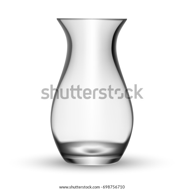 Empty Glass Vase Vector Illustration Stock Vector (Royalty Free) 698756710