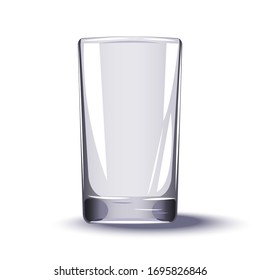 Empty Transparent Water Glass Realistic Vector Stock Vector (Royalty ...