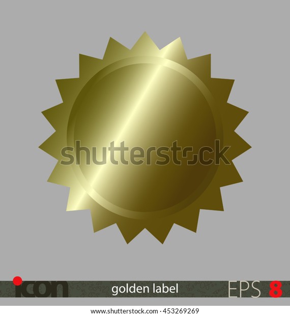 Empty Golden Label Price Tag Award Stock Vector (Royalty Free ...