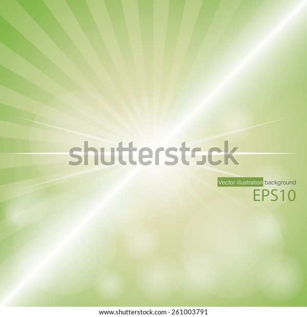 Empty Green Color Background Sunburst Left Stock Vector (Royalty Free ...