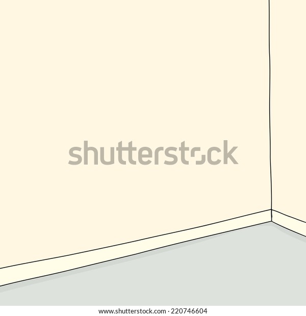 Empty Hand Drawn Cartoon Room Background Stock Vector (Royalty Free ...