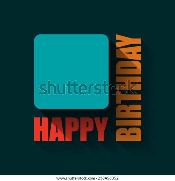 Empty Happy Birthday Background Card Flat Stock Vector (Royalty Free ...