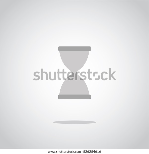 Empty Hourglass Illustration Isolated Gray Background Stock Vector ...