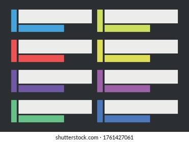 Empty Labels Informative On Black Background Stock Vector (Royalty Free ...