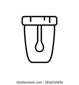 Empty Medical Test Jar Linear Icon Stock Vector (Royalty Free ...