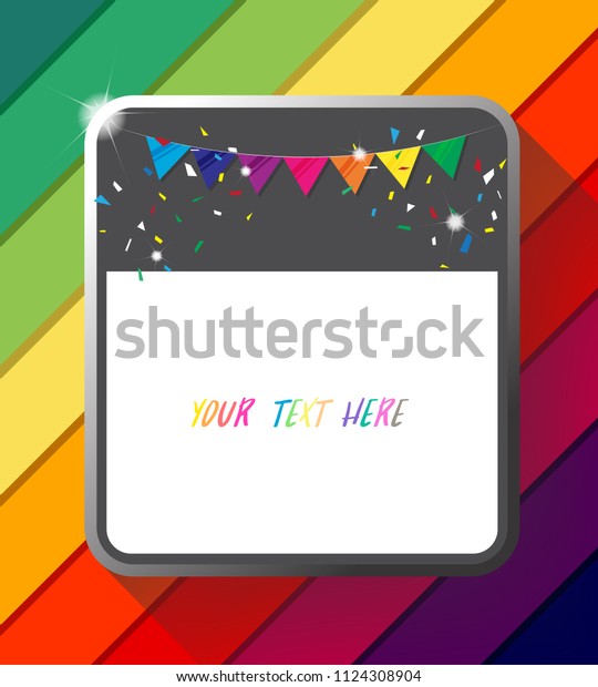 Empty Metal Banner Signboard Triangle Bunting Stock Vector (Royalty ...
