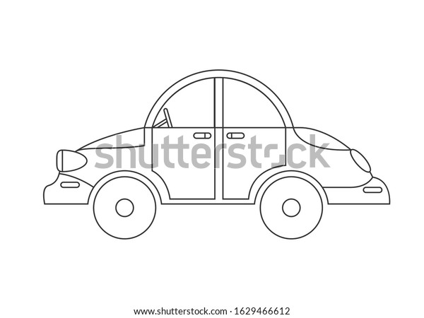 Empty Outline Car Coloring Pencils Paints: เวกเตอร์สต็อก (ปลอดค่า ...