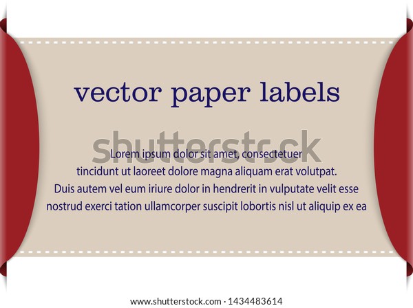 Empty Paper Label Abstract Vintage Old Stock Vector (Royalty Free ...