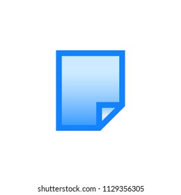 Empty Paper Page Vector Pictogram Blue Stock Vector (Royalty Free ...