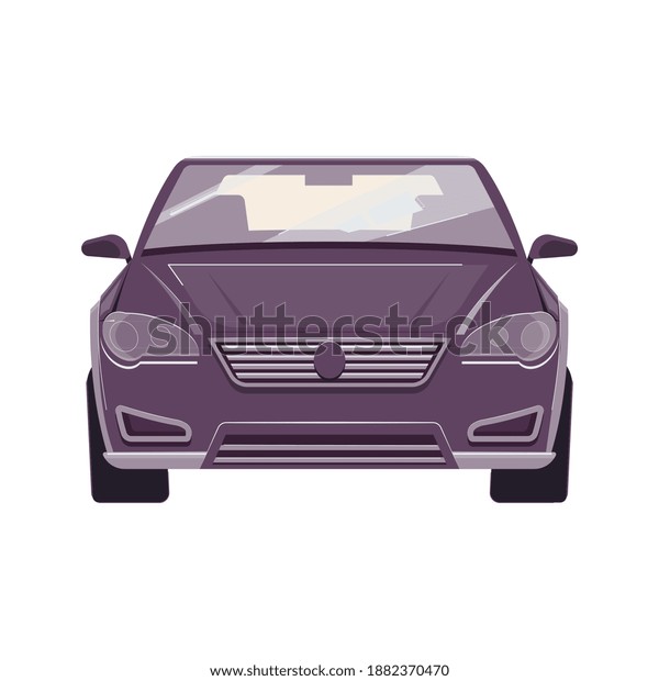 Empty Passenger Car Front View On Stock Vector (Royalty Free ...