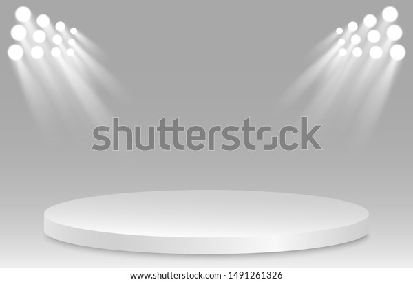 Empty Pedestal Spotlight Prize Place Isolated Stock Vector (Royalty ...