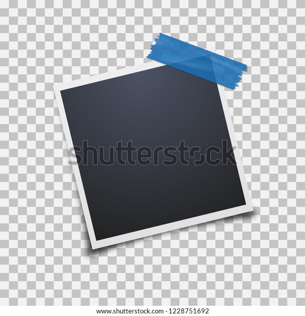 Empty Photo Frame On Transparent Background Stock Vector (Royalty Free ...
