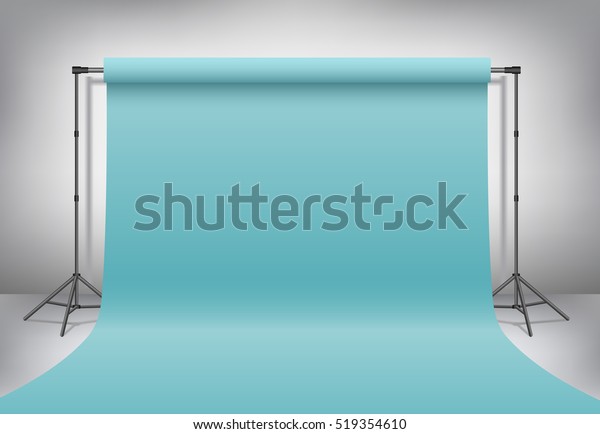Empty Photo Studio Realistic 3d Template Stock Vector (Royalty Free ...