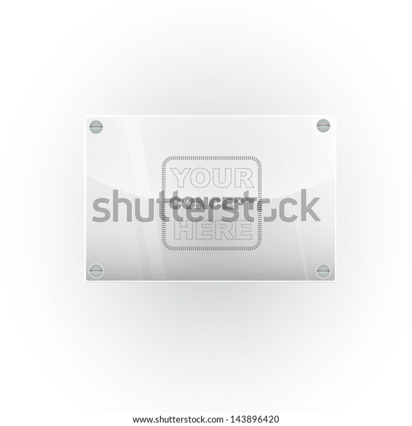Empty Plastic Placard Place Your Name Stock Vector (Royalty Free ...