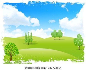 Empty Prairie Landscape Stock Vector (Royalty Free) 187723514 ...