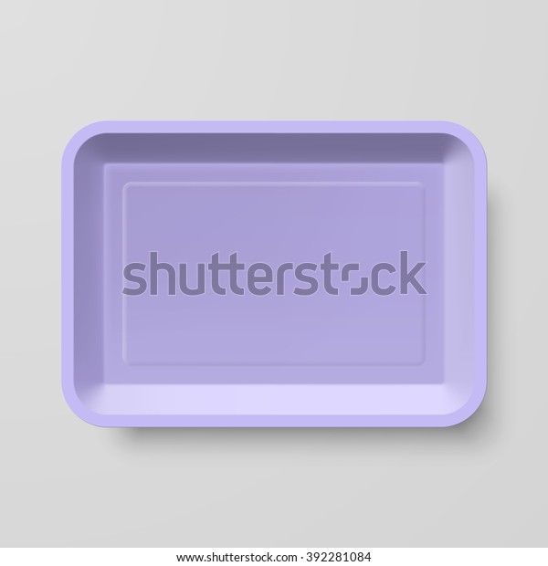 Empty Purple Plastic Food Container On Stock Vector (Royalty Free ...