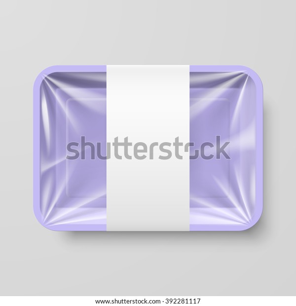 Empty Purple Plastic Food Container Label Stock Vector (Royalty Free ...