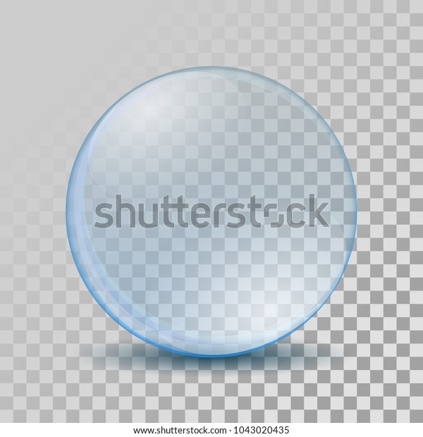Empty Realistic Transparent Glass Sphere Snow Stock Vector (Royalty ...