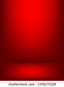 Empty Red Color Studio Room Luxury Stock Vector (Royalty Free ...
