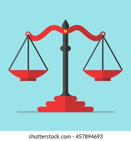 Cute Balance Scale Icon Vector Isolated Stock Vector (Royalty Free ...