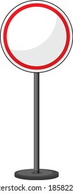 Empty Red Traffic Sign On White Stock Vector (Royalty Free) 1858223908 ...