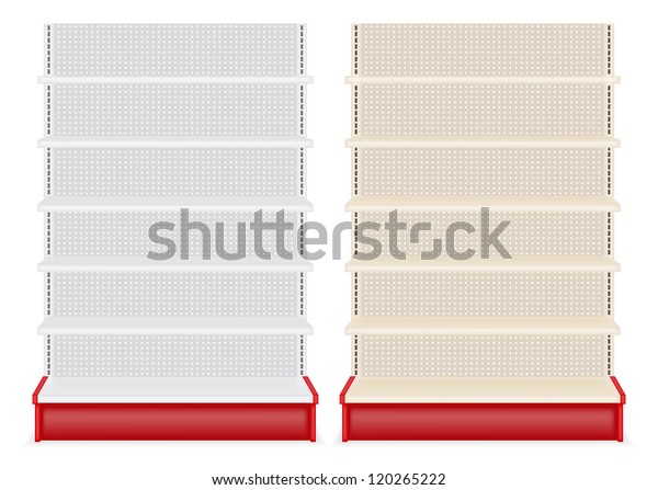 Empty Retail Store Shelf Shot Vector Stock Vector (Royalty Free ...