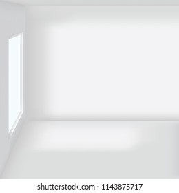 Empty Room Corner Window Illustration Stock Vector (Royalty Free ...