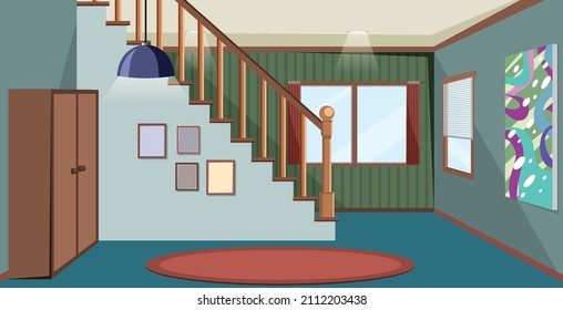 Empty Room Interior Design Illustration Stock Vector (Royalty Free ...