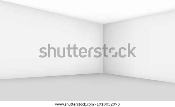 Empty Room Template Walls Perspective Vector Stok Vektör (Telifsiz ...